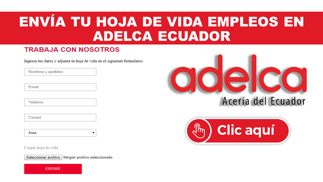 Envía tu Hoja de Vida Empleos en ADELCA Ecuador 【2020】