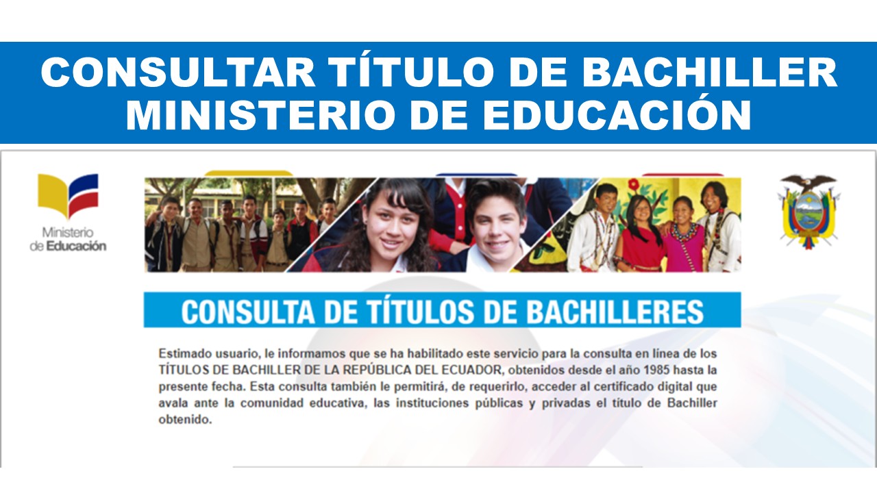 ≫ Consultar Título de Bachiller - Ministerio de Educación (2025)